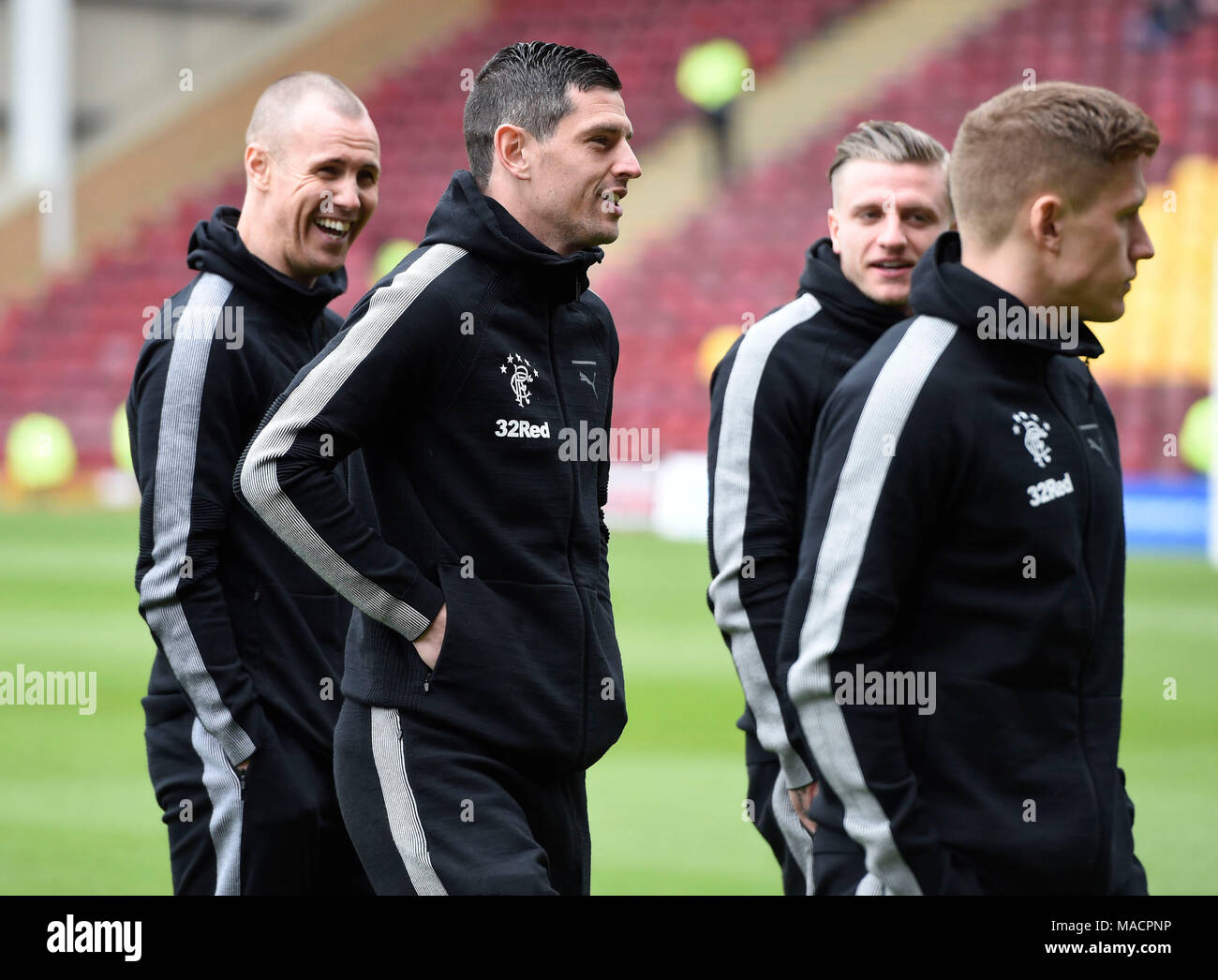 Rangers' (left-right) Kenny Miller, Graham Dorrans, Jason Cummings and ...
