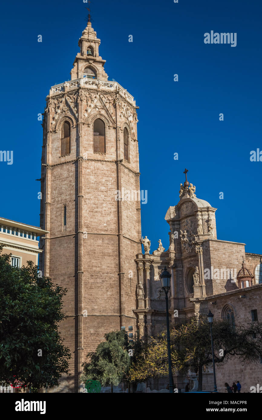 Old tower in Valencia Stock Photo - Alamy