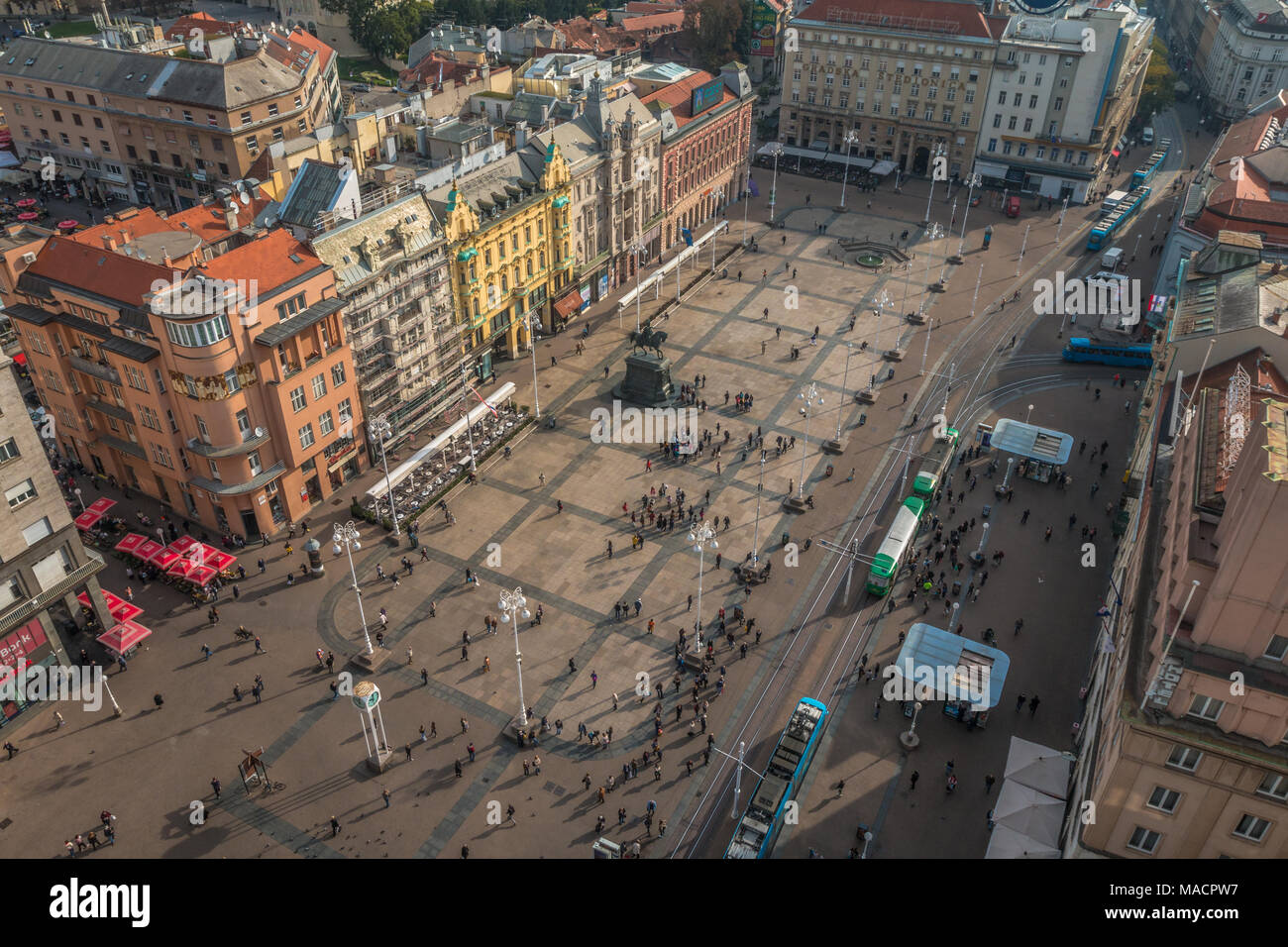 The Main Square of Zagreb Stock Photo - Alamy