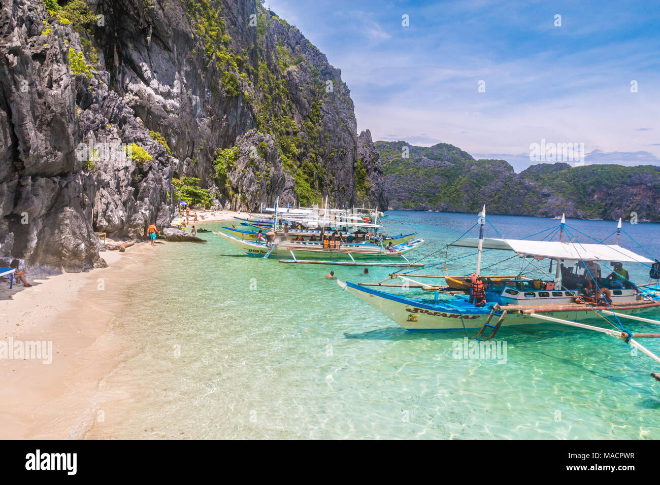 Nice view of Beach in El Nido Palawan Stock Photo - Alamy