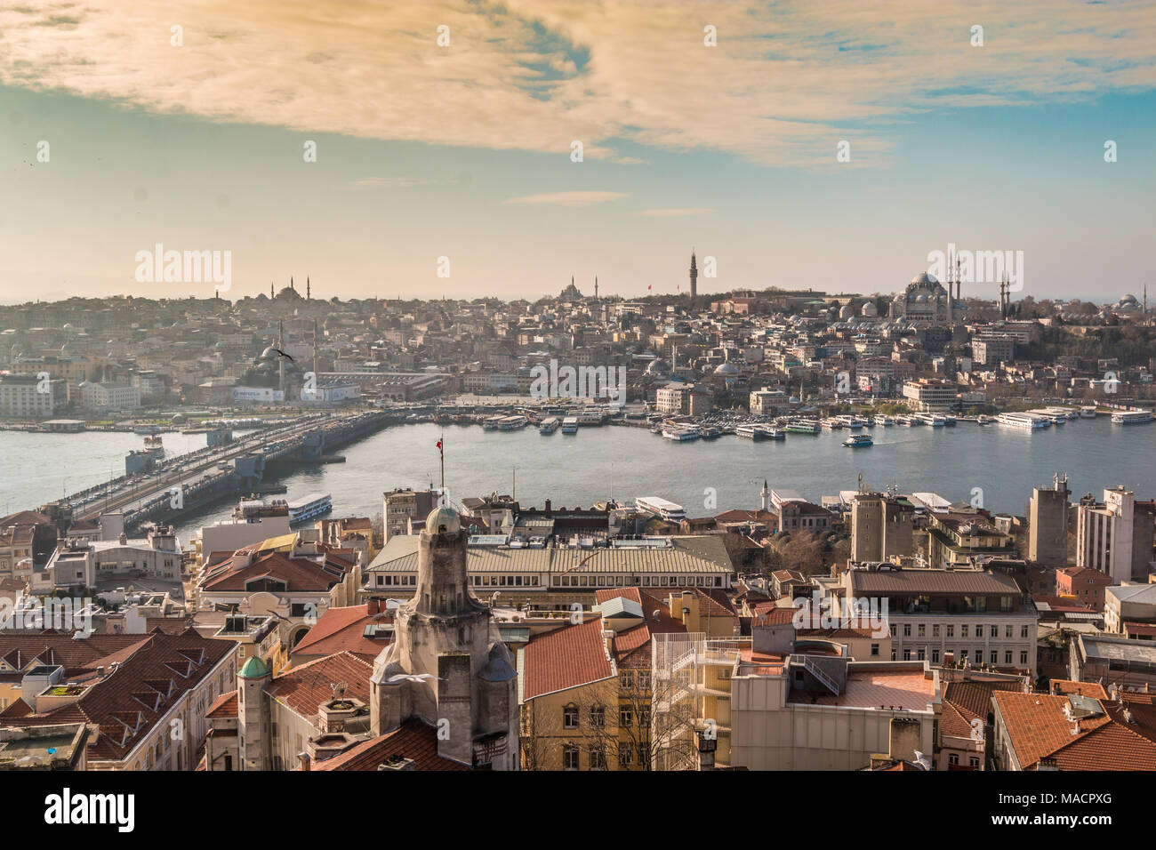 Panoramic view of Istanbul in Turkey Stock Photo - Alamy