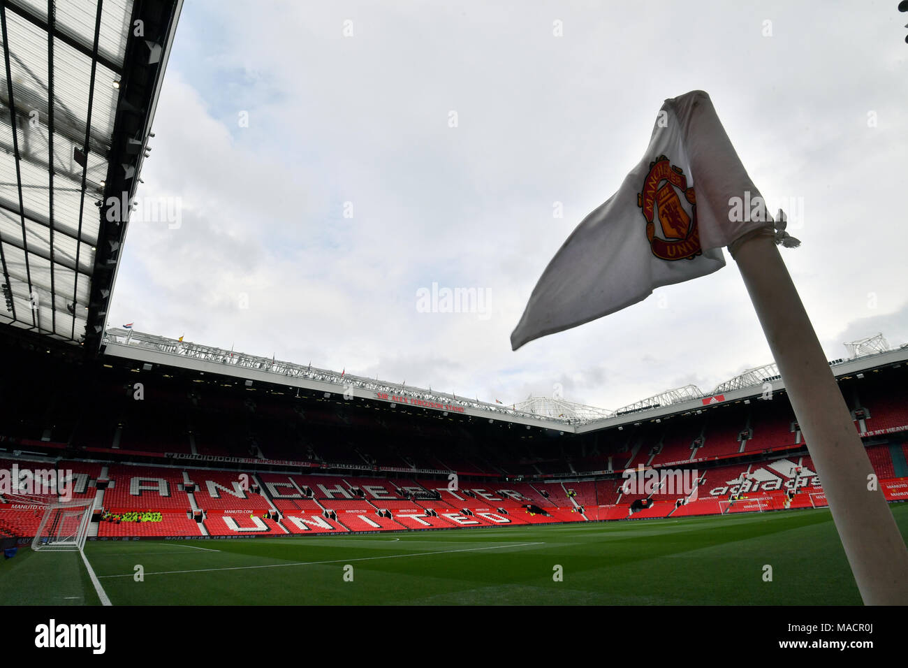 A general view of the corner flag during the Premier League match at ...