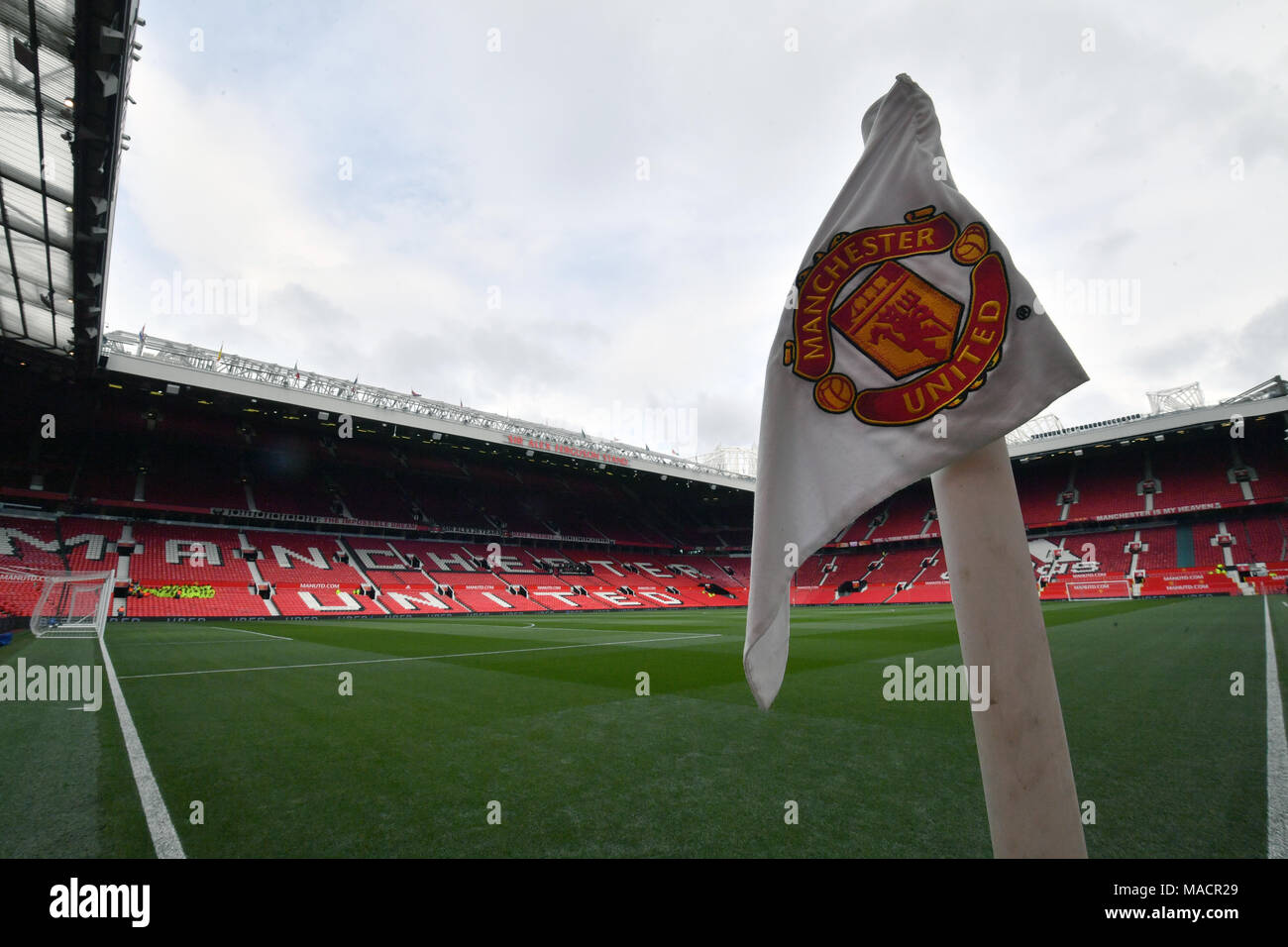 A general view of the corner flag during the Premier League match at ...