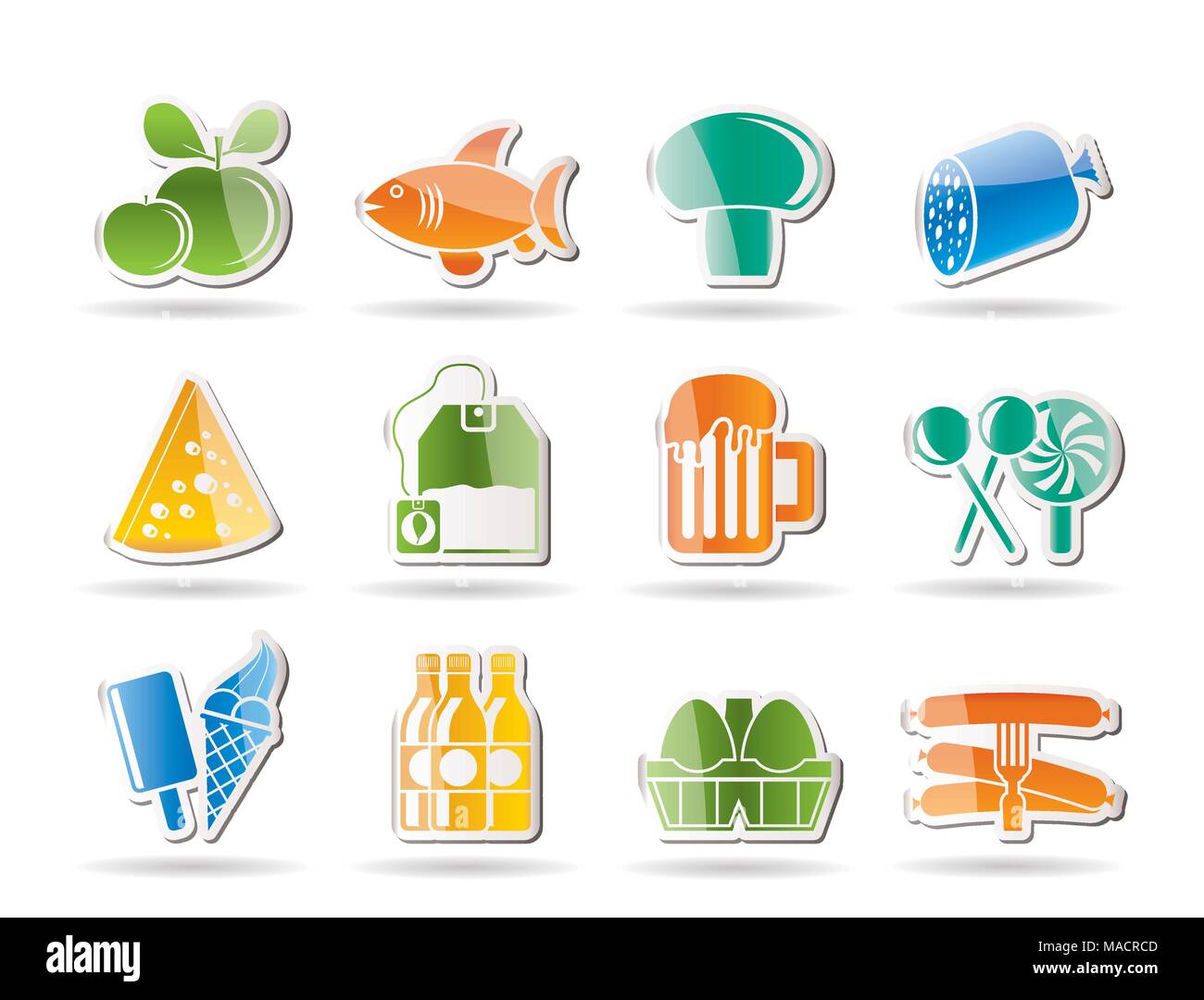 food, drink and shop icons - vector icon set Stock Vector Image & Art ...