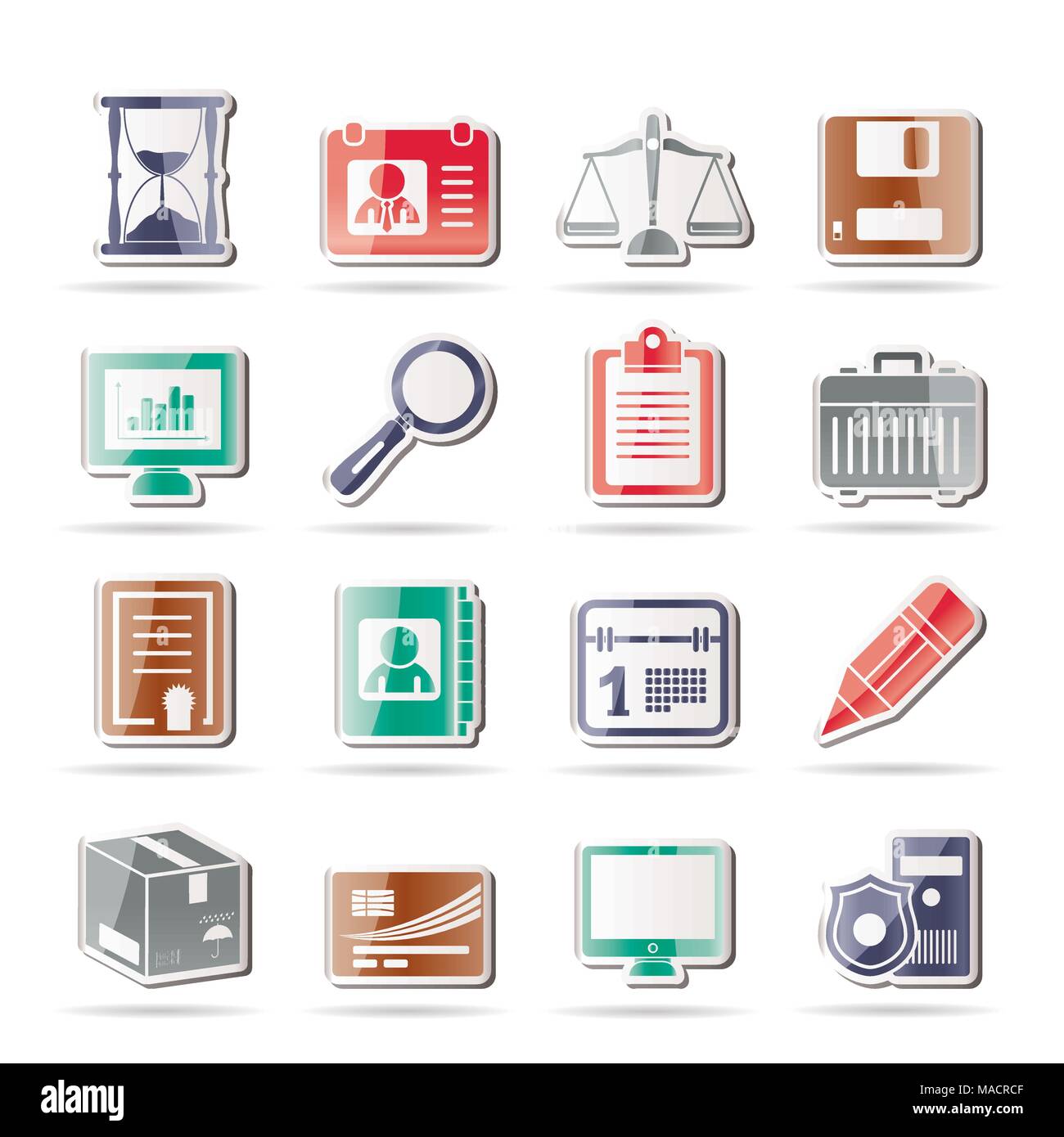 Business and office Icons -vector icon set Stock Vector Image & Art - Alamy