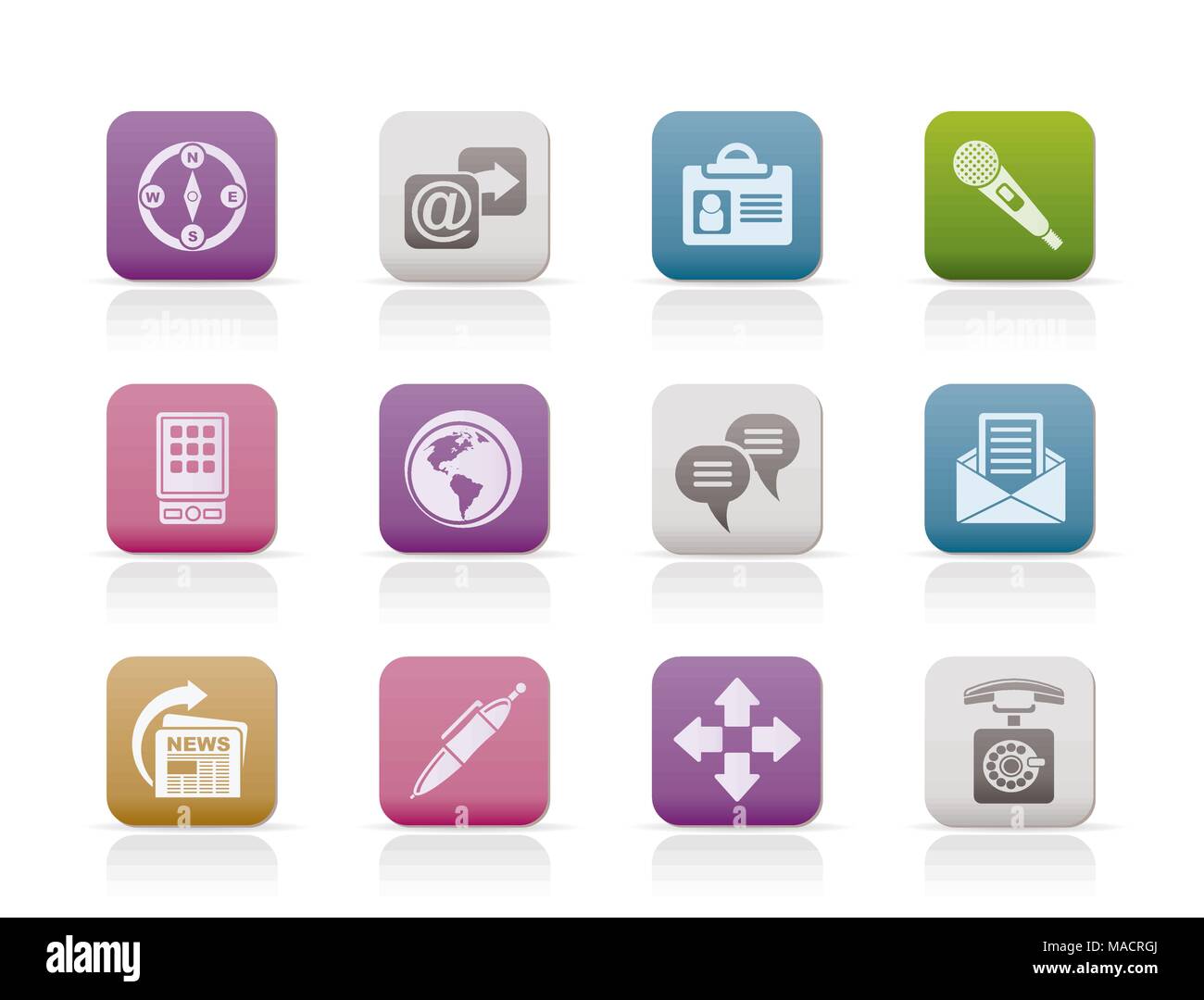 Business, office and internet icons - vector icon set Stock Vector ...