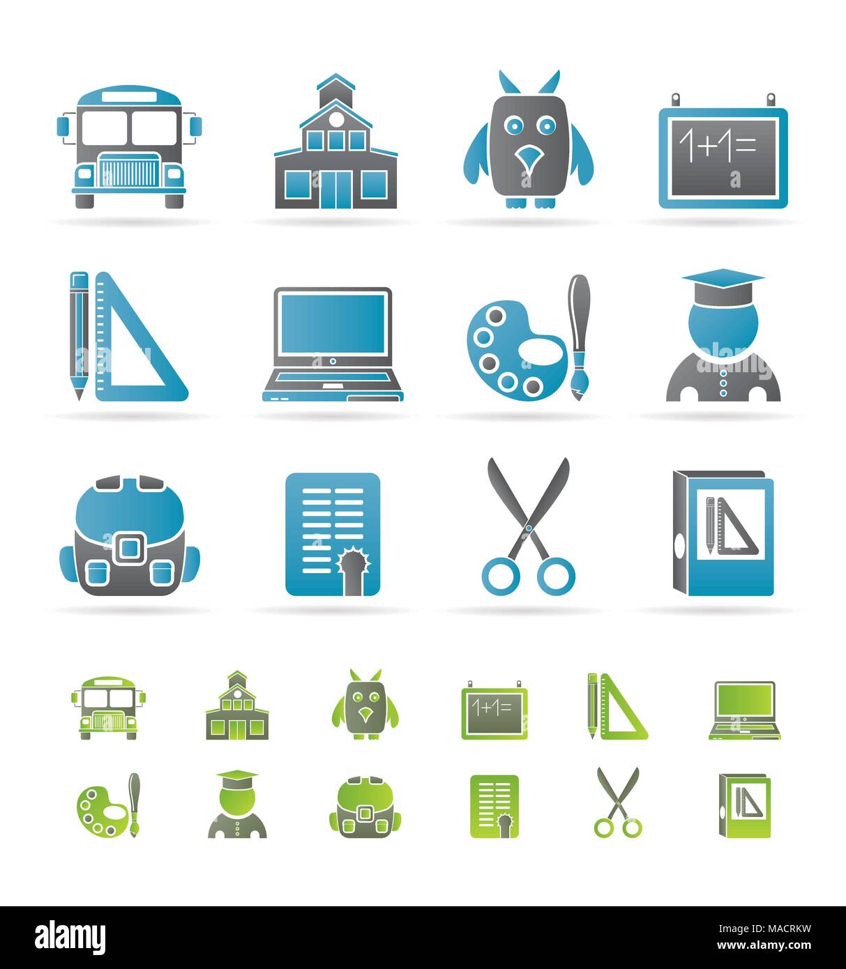 School and education objects - vector illustration Stock Vector Image ...