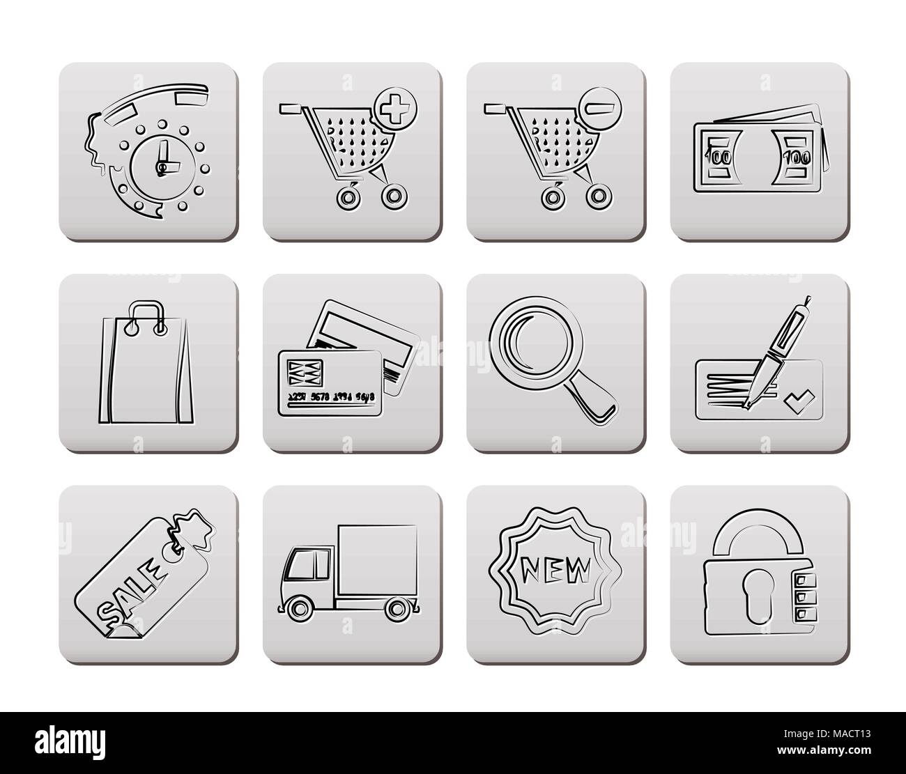 Internet icons for online shop - vector icon set Stock Vector Image ...