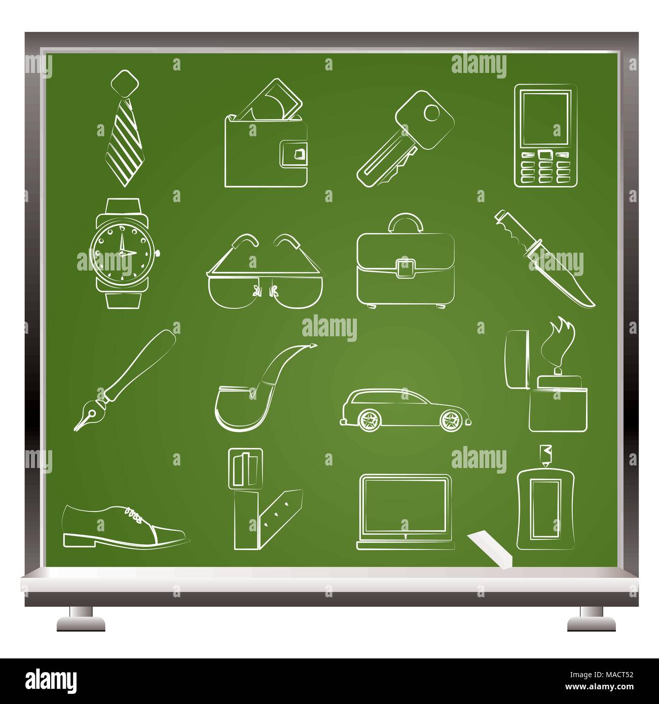 man Accessories icons and objects- vector illustration Stock Vector ...