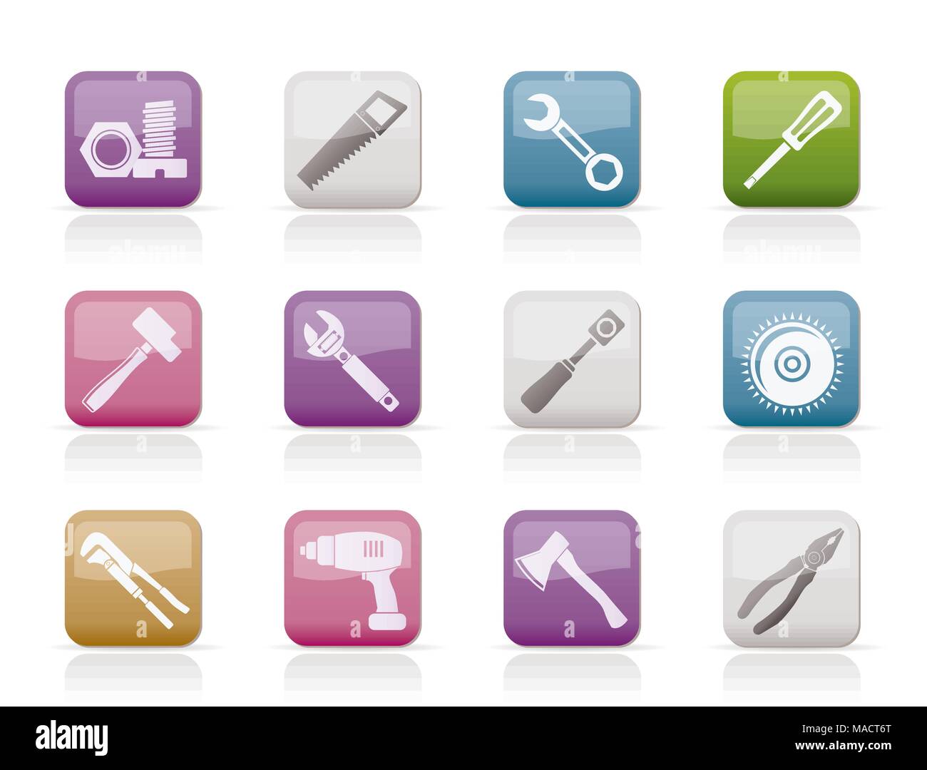 different kind of tools icons - vector icon set Stock Vector Image ...