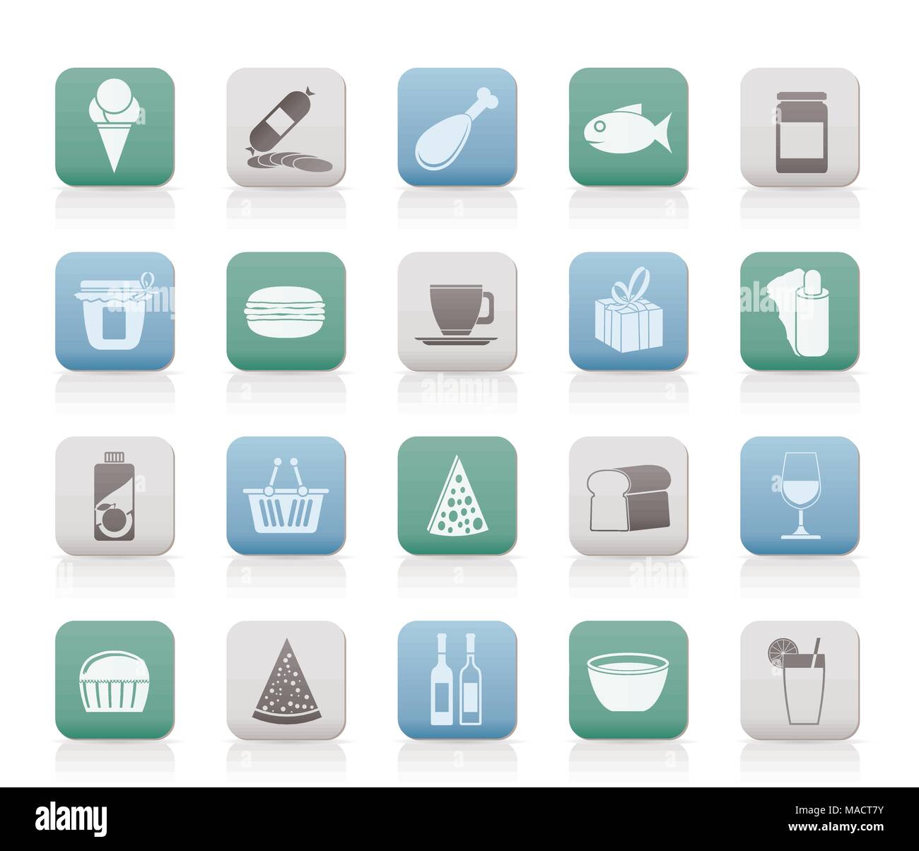Shop and Foods Icons - Vector Icon Set Stock Vector Image & Art - Alamy