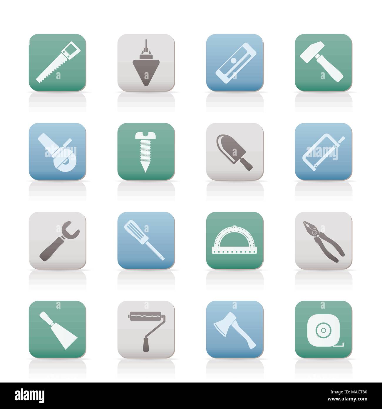 Construction and Building Tools icons - Vector Icon Set Stock Vector ...