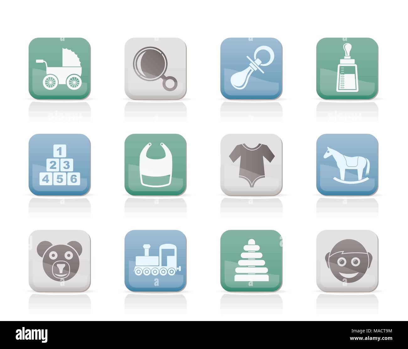 baby and children icons - vector icon set Stock Vector Image & Art - Alamy