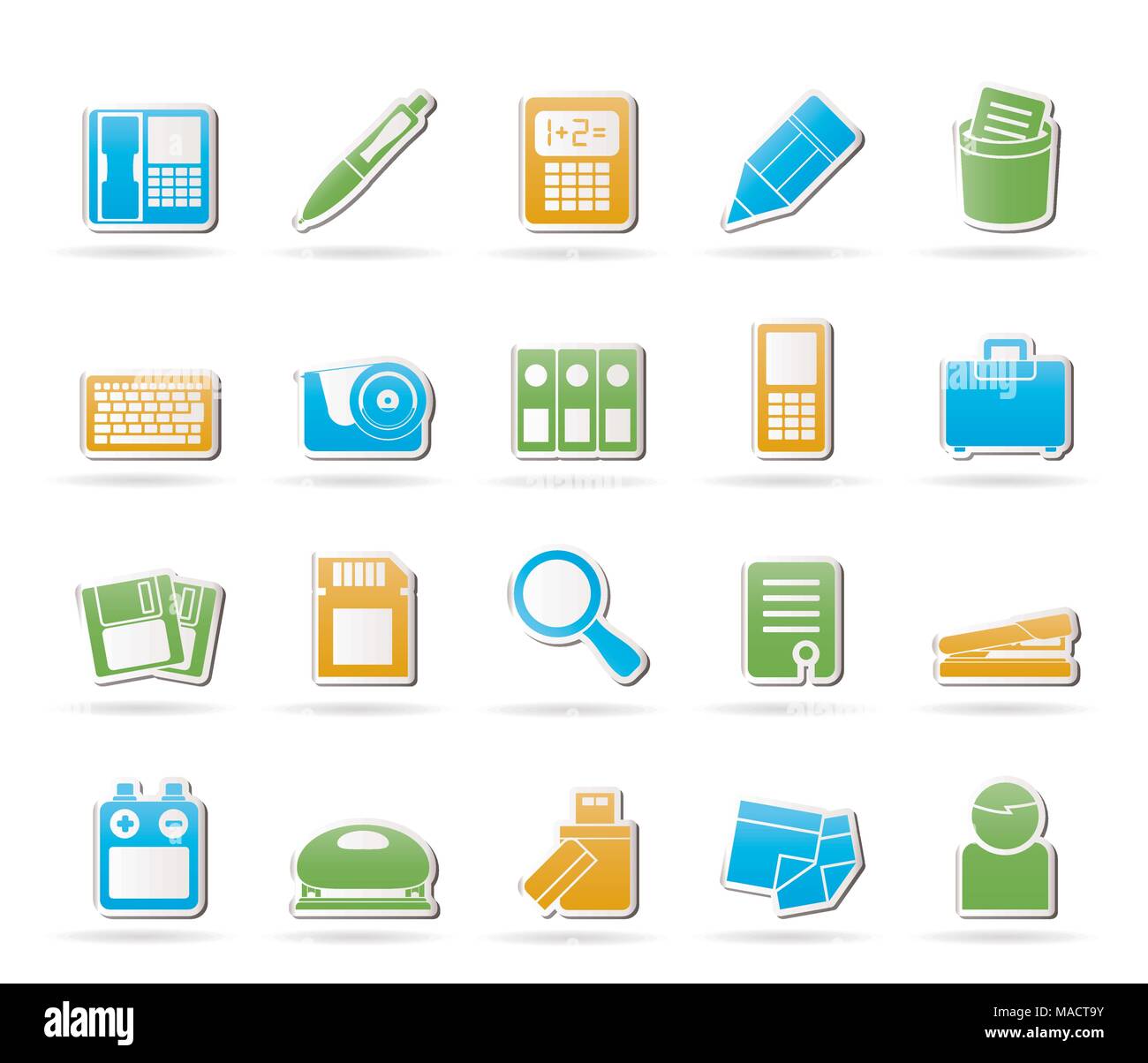 Office tools Icons - vector icon set 3 Stock Vector Image & Art - Alamy