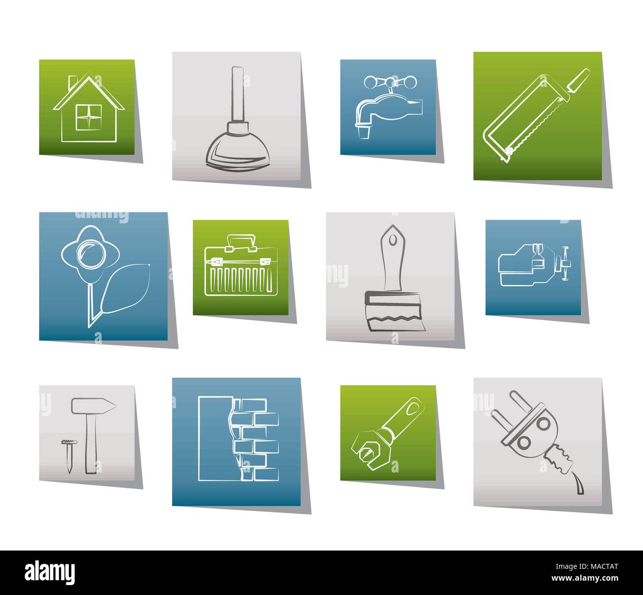 construction and do it yourself icons - vector icon set Stock Vector ...
