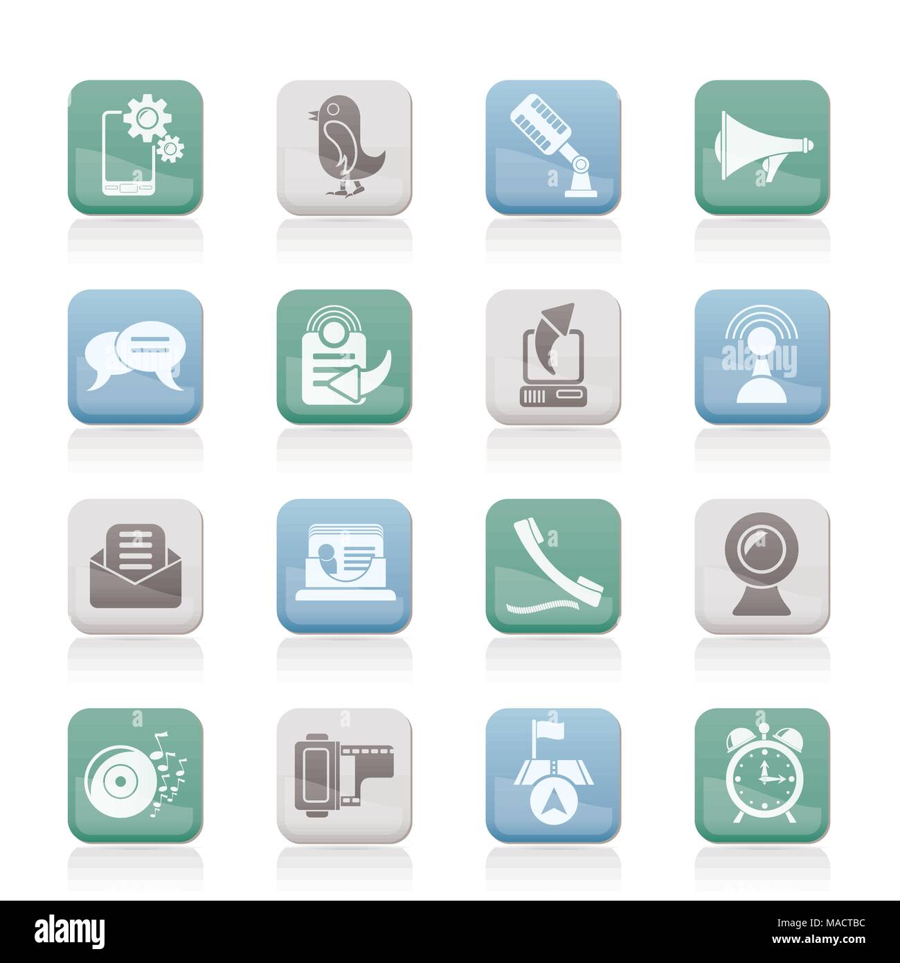 Mobile Phone and communication icons - vector icon set Stock Vector ...