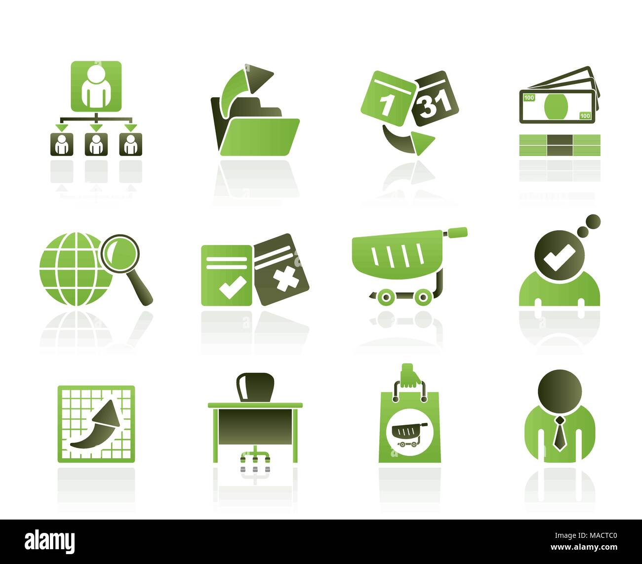 Business, Management and office icons - vector icon set Stock Vector ...