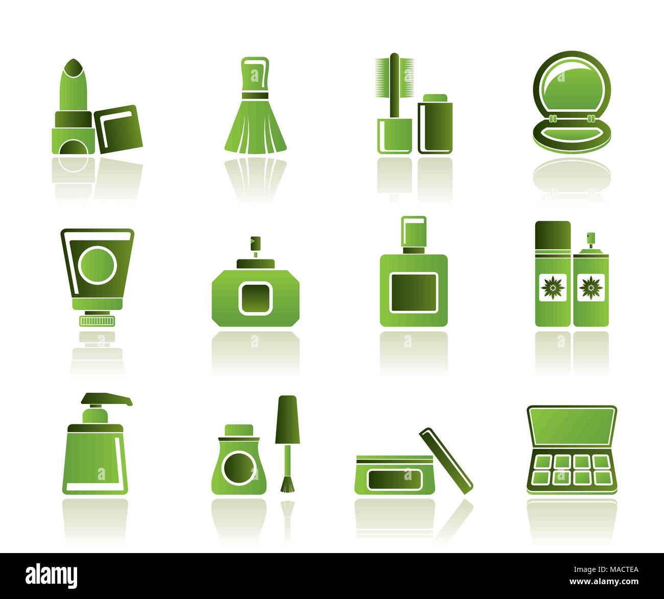 Cosmetic Industry and beauty icons - vector icon set Stock Vector Image ...