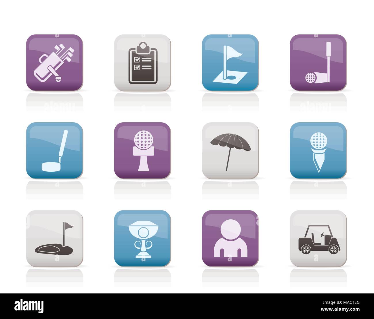 golf and sport icons - vector icon set Stock Vector Image & Art - Alamy