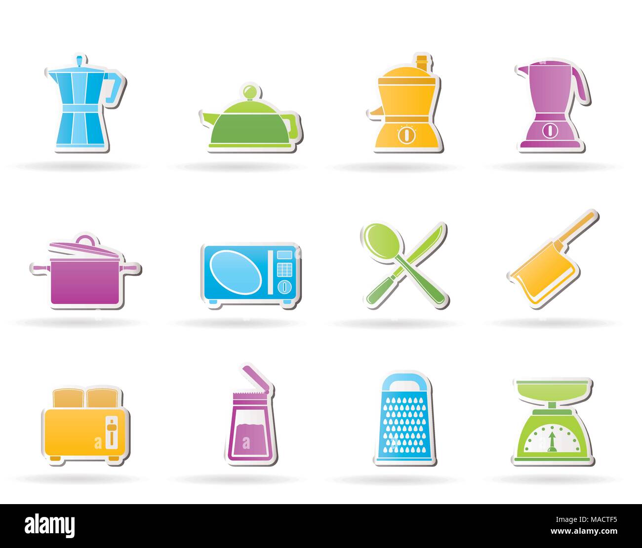 Pan objects equipment food Stock Vector Images - Alamy