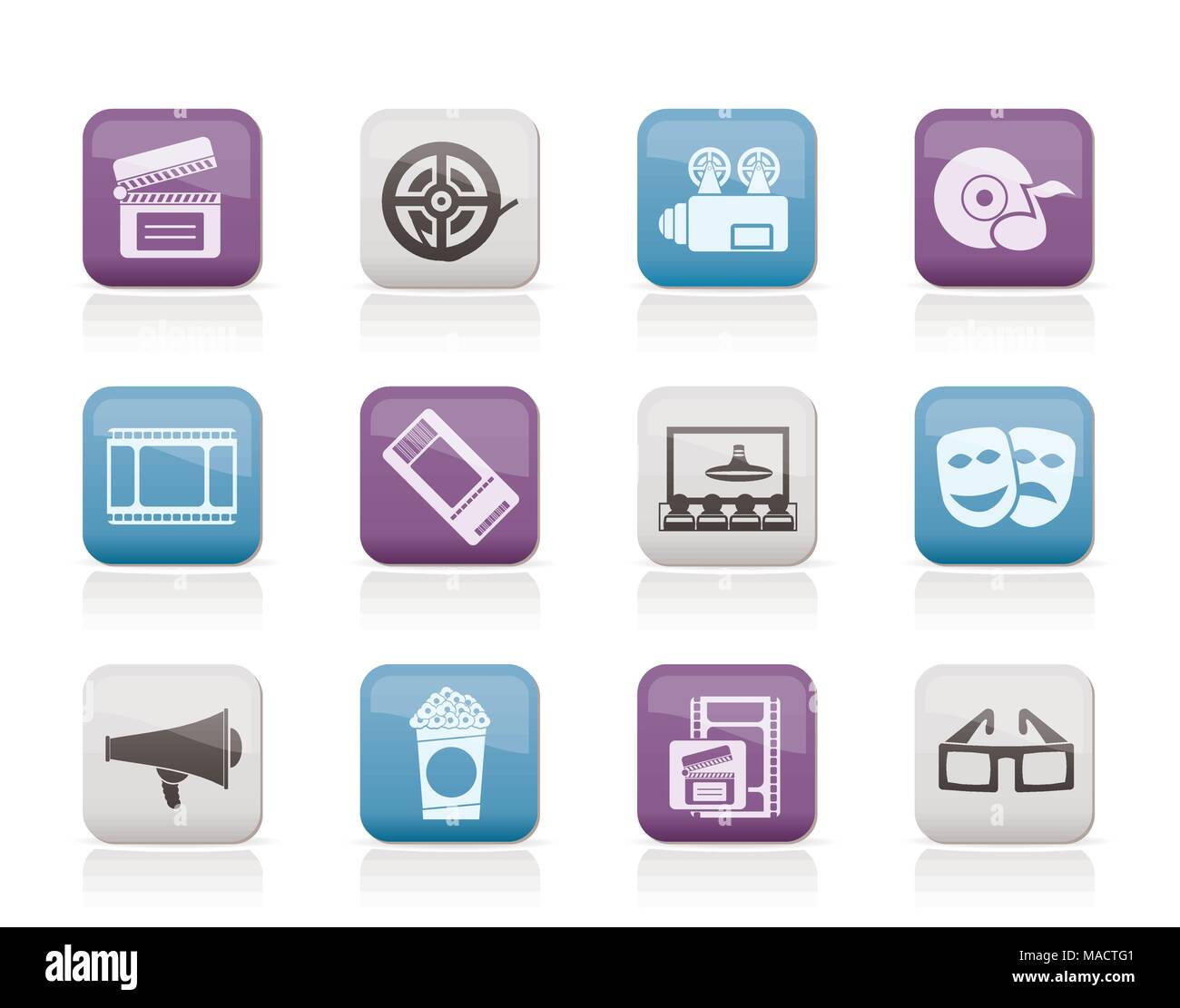 Theatre cinema music icons hi-res stock photography and images - Alamy