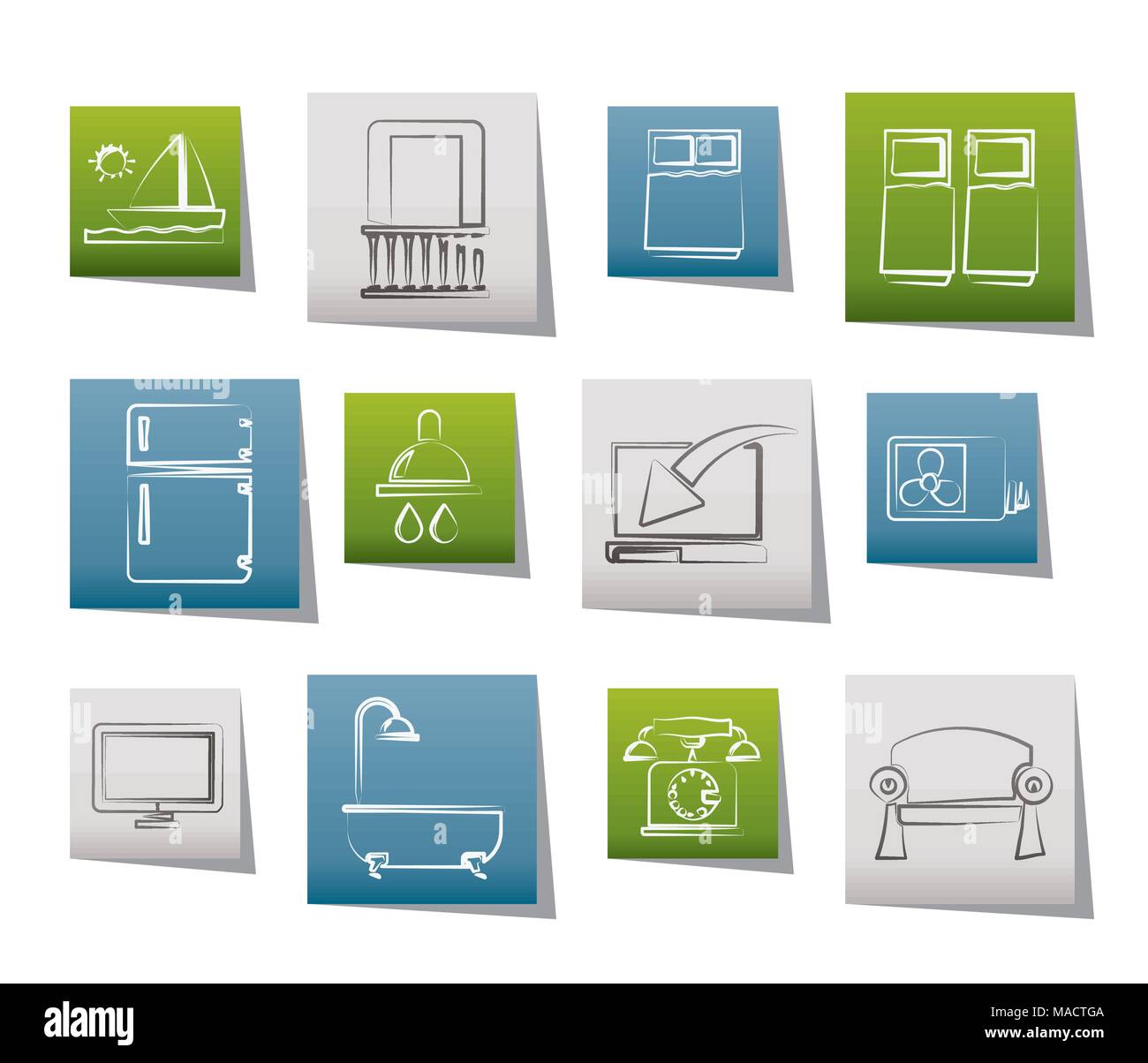 Computer facility hotel Stock Vector Images - Alamy