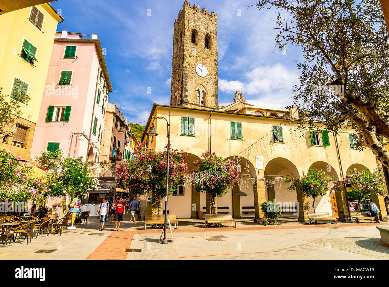 Piazza Giuseppe Garibaldi, is the picturesque town square in Monterosso ...