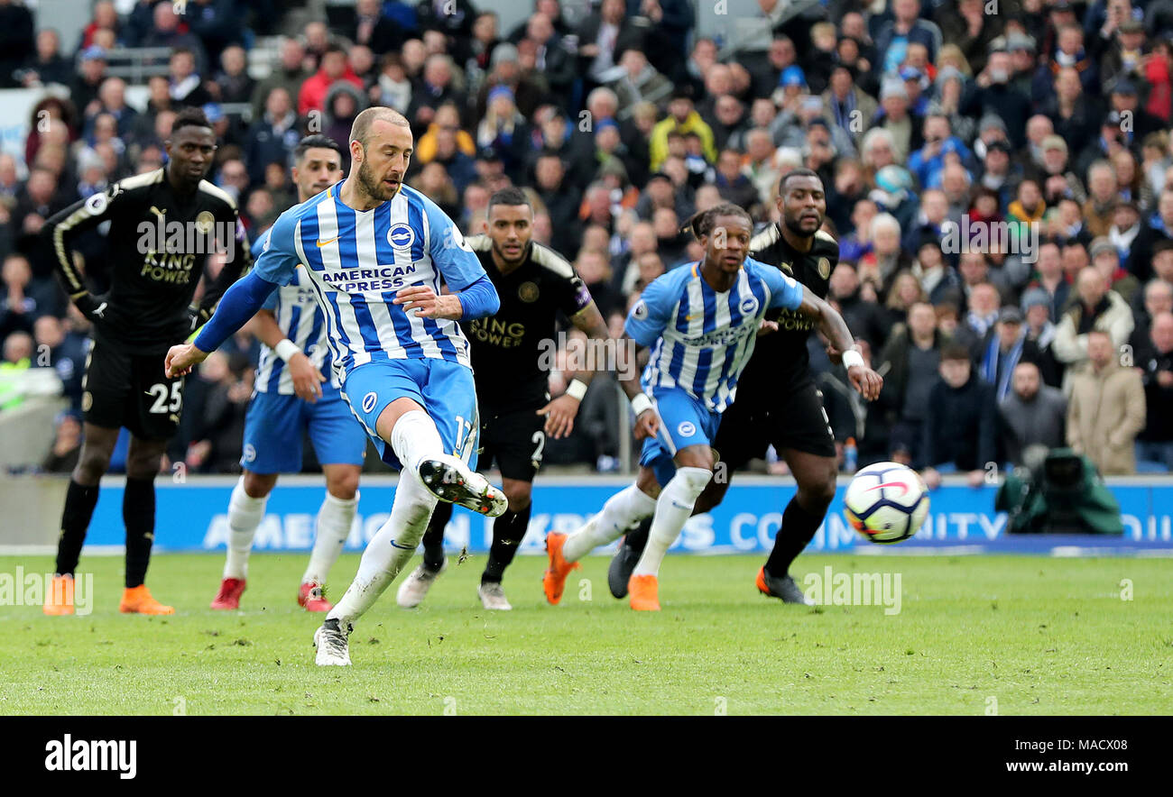 Leicester city goalkeeper kasper schmeichel takes hi-res stock ...