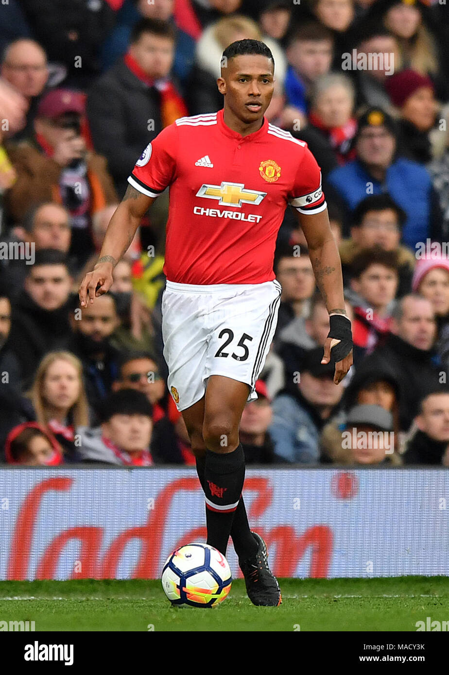 Manchester United's Antonio Valencia during the Premier League match at ...