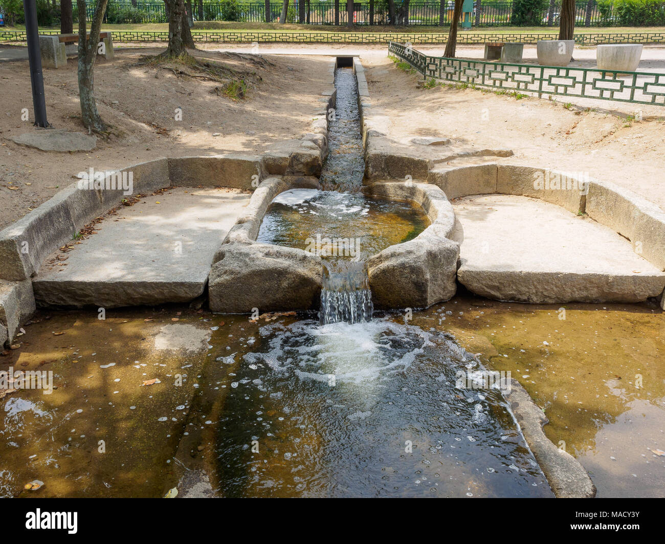 Traditional water filter system at Donggung Palace and Wolji Pond in ...