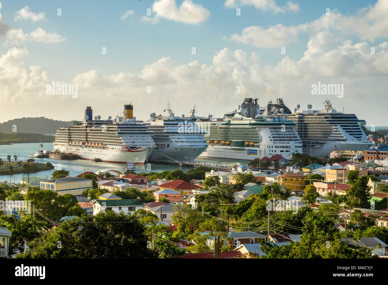 Cruise Ships, Saint John's Harbour, Antigua Stock Photo - Alamy