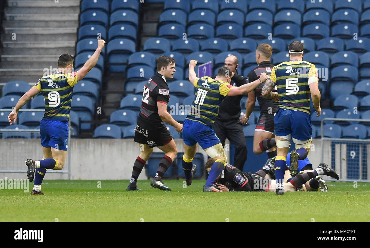 Cardiffs blaine scully goes over hi-res stock photography and images ...