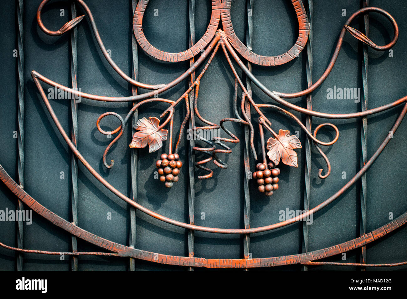 Wrought Iron Retro Design Elements Details, Structure And Ornaments Of