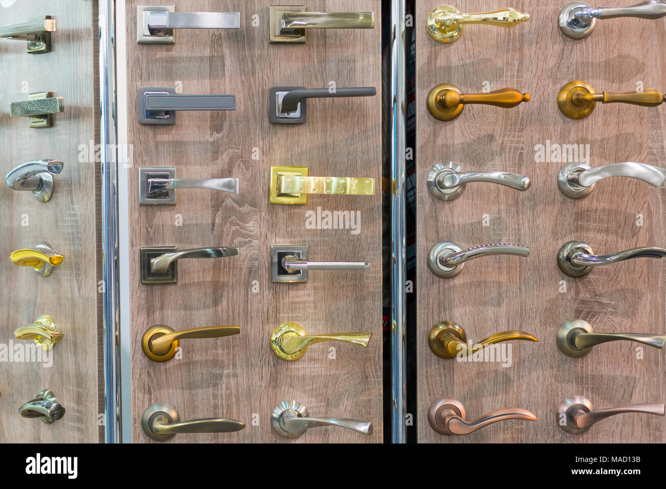 Set of various door handles Stock Photo - Alamy