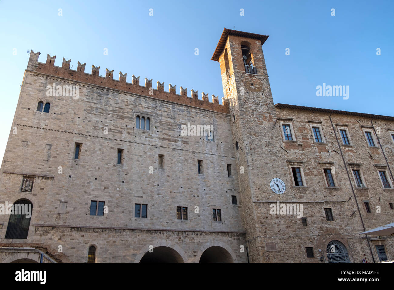 Historic buildings of Todi, Perugia, Umbria, Italy, in the main square ...