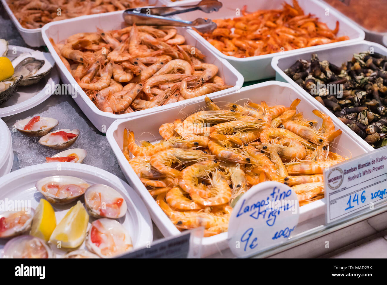 MADRID, SPAIN - 26 MARCH, 2018: Large food supermarket Auchan with ...