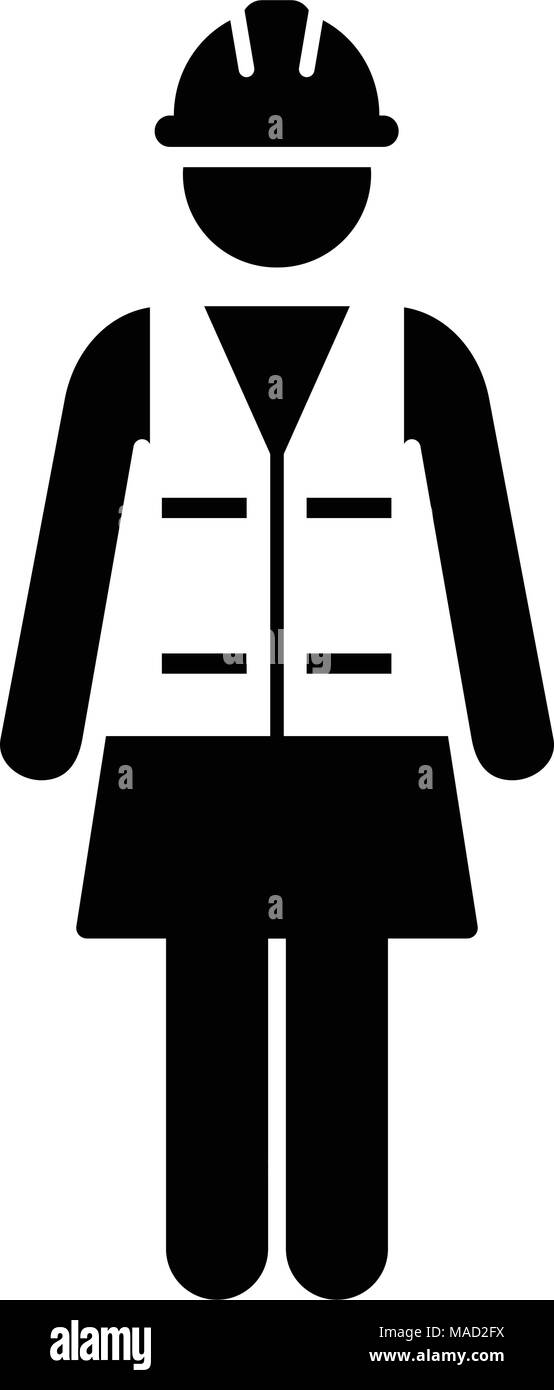Construction supervisor woman icon hi-res stock photography and images ...
