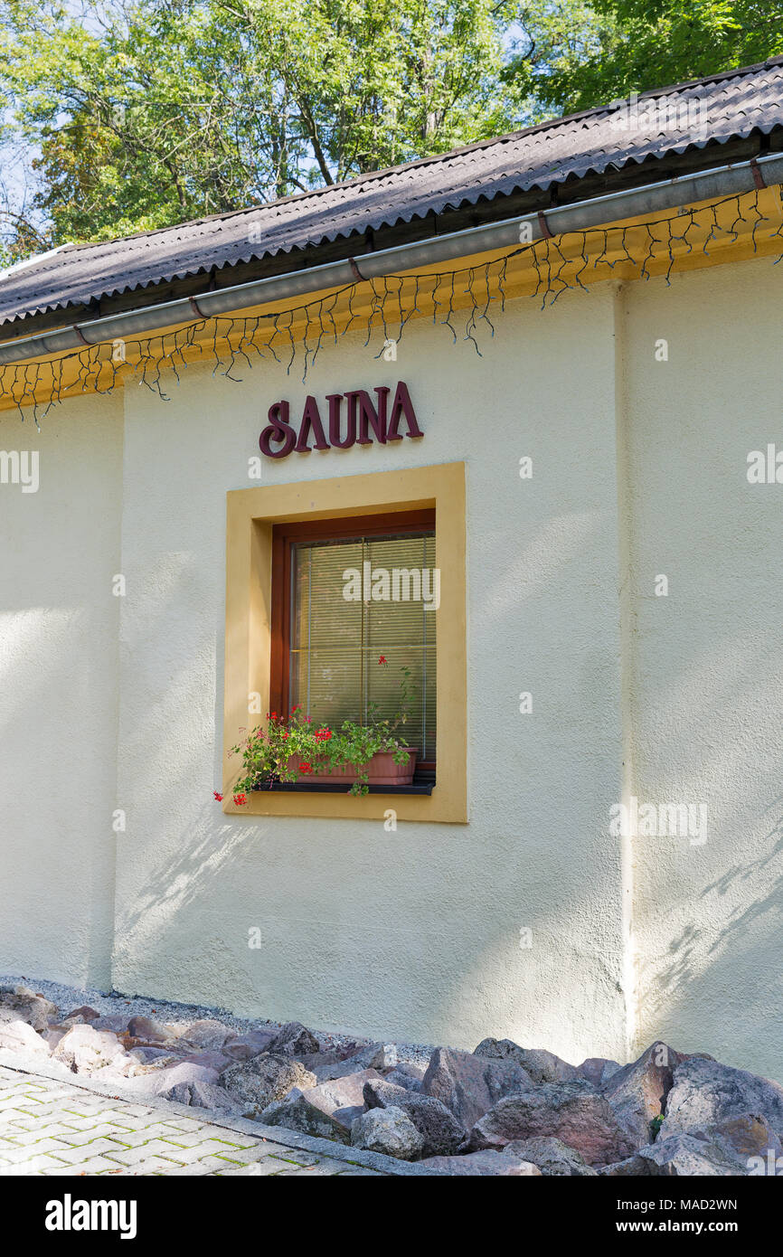 Sauna sign hi-res stock photography and images - Alamy