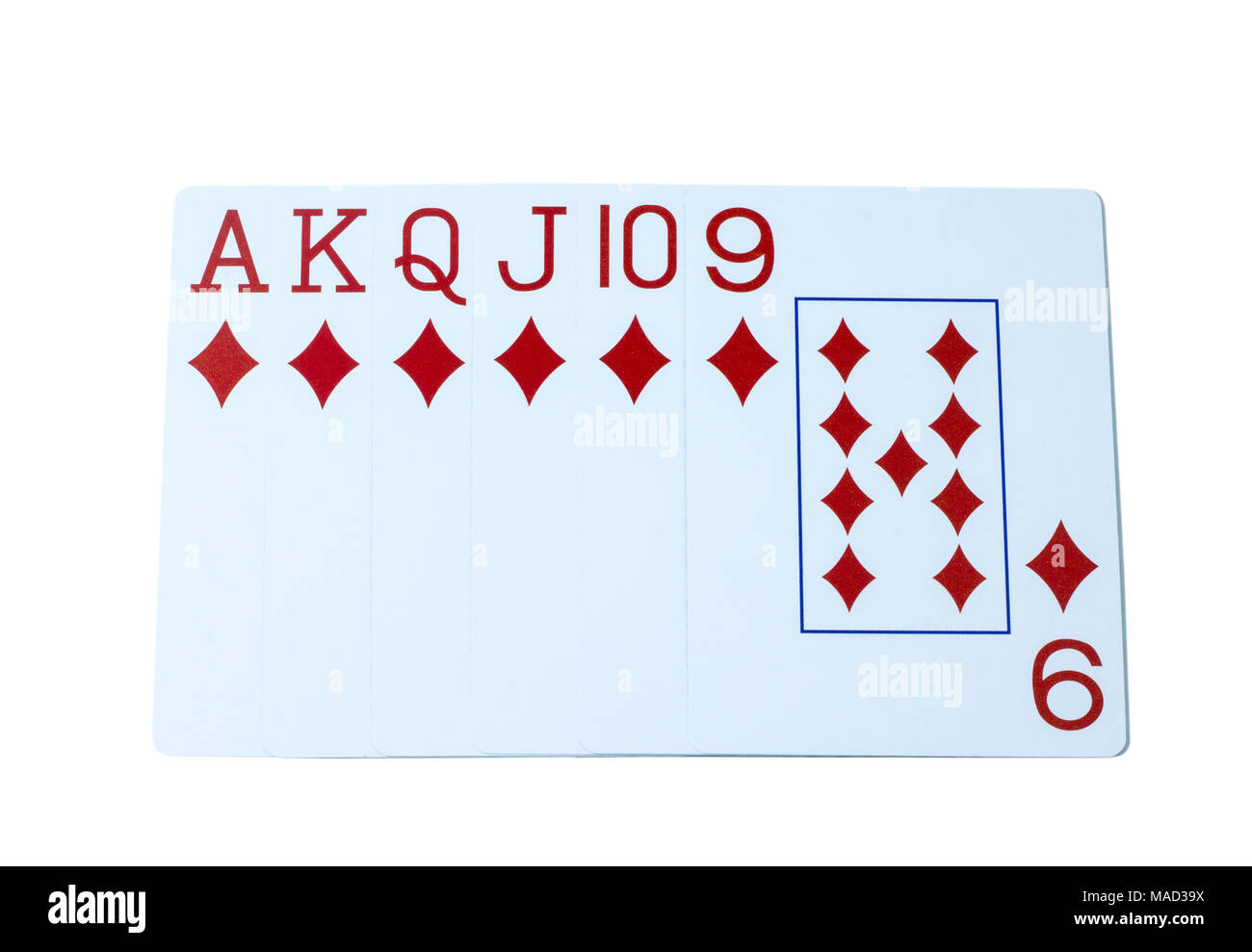 Playing cards on a white background Stock Photo - Alamy
