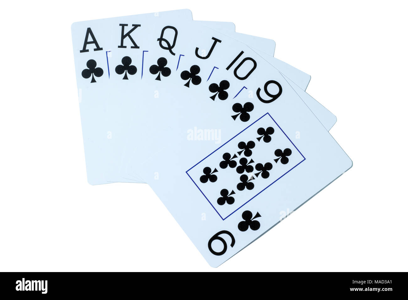 Playing cards on a white background Stock Photo - Alamy