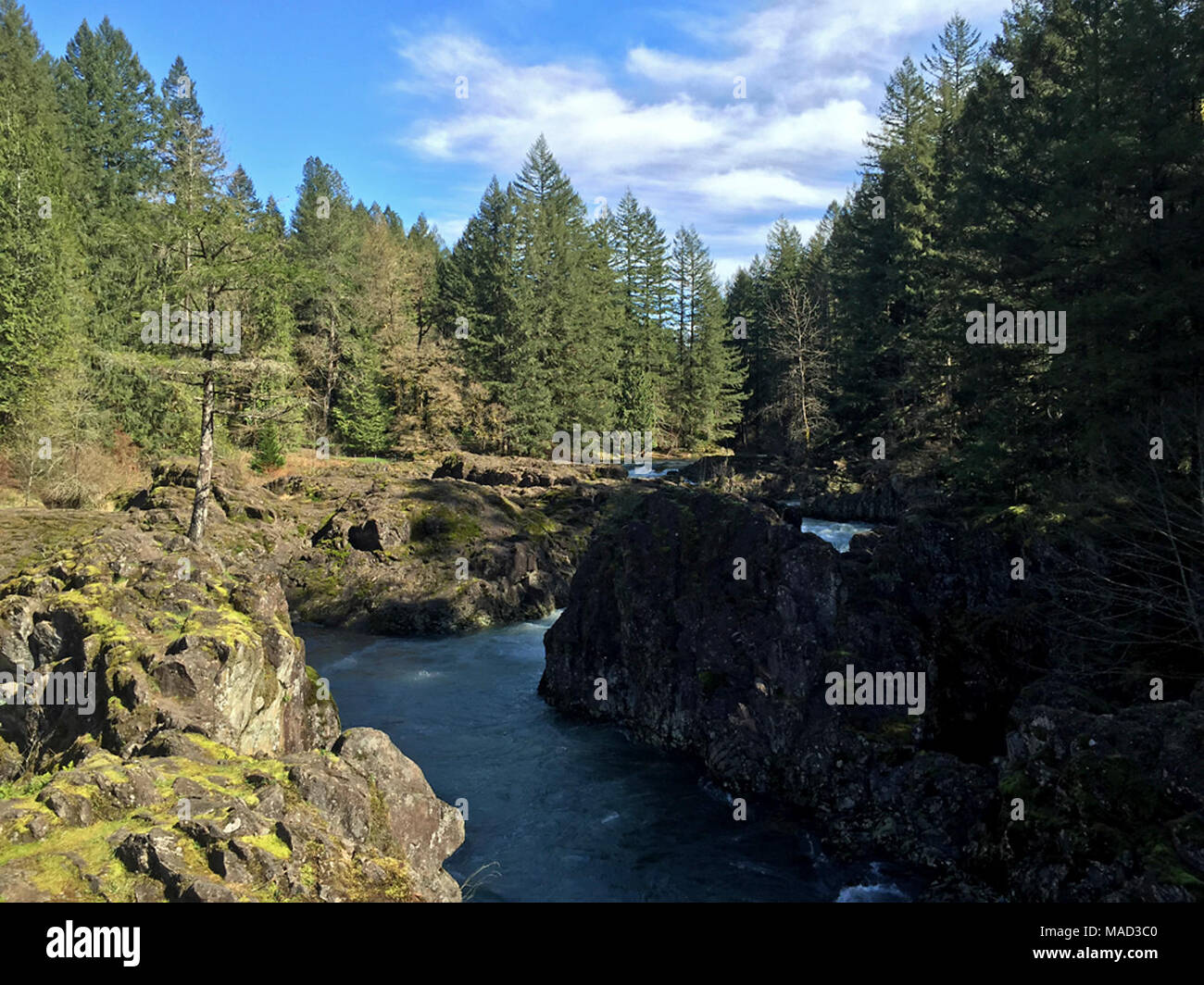 Lucia Falls Park at Lewis River in WA Stock Photo - Alamy