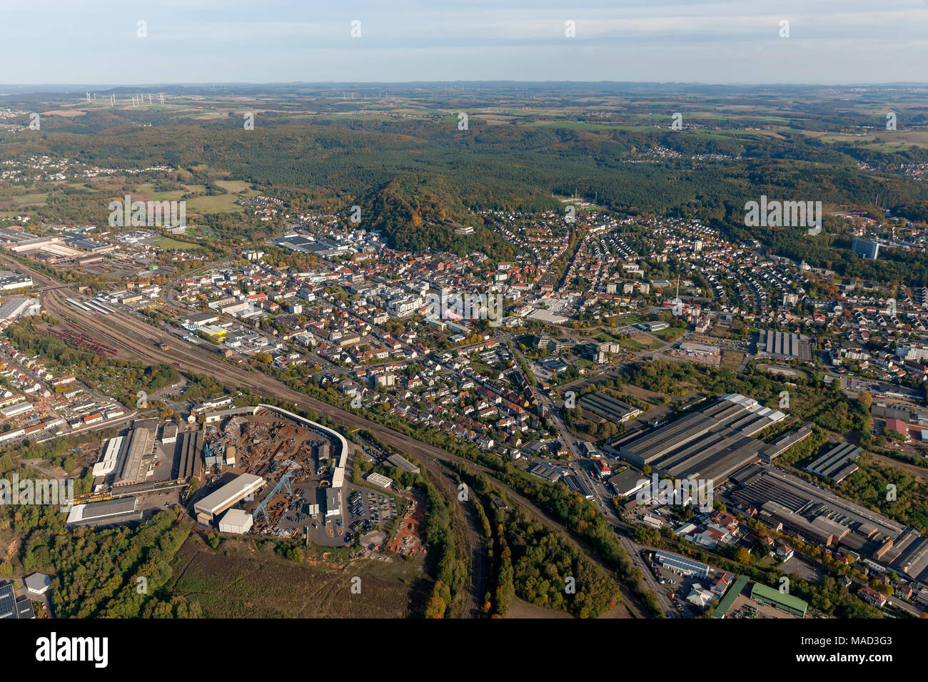 Homburg, Saarland, Deutschland, Europa, Luftbild, birds-eyes view ...