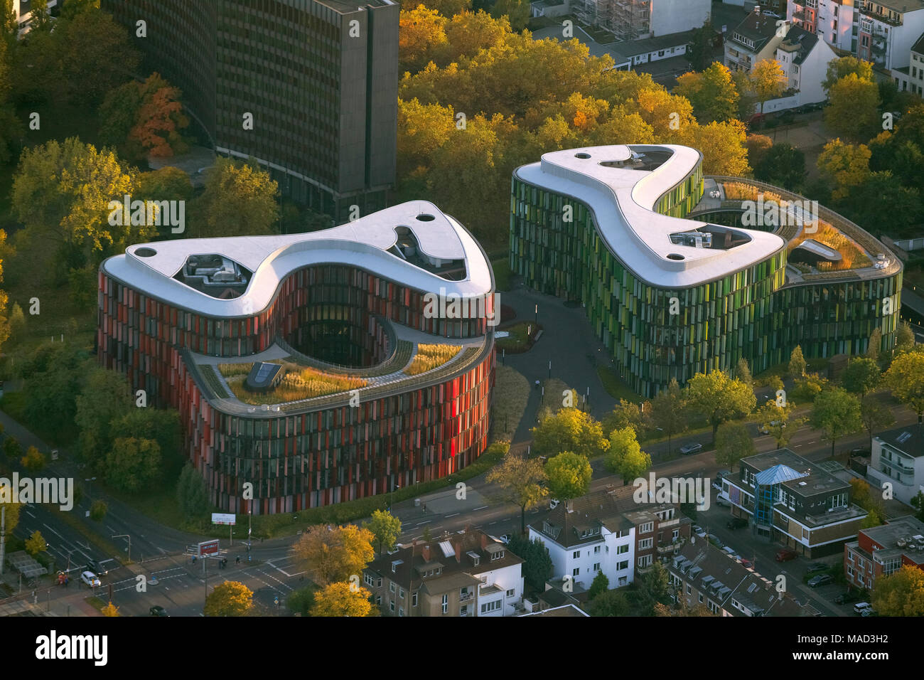 Aerial view, Cologne Oval Offices, modern architecture, Gustav ...