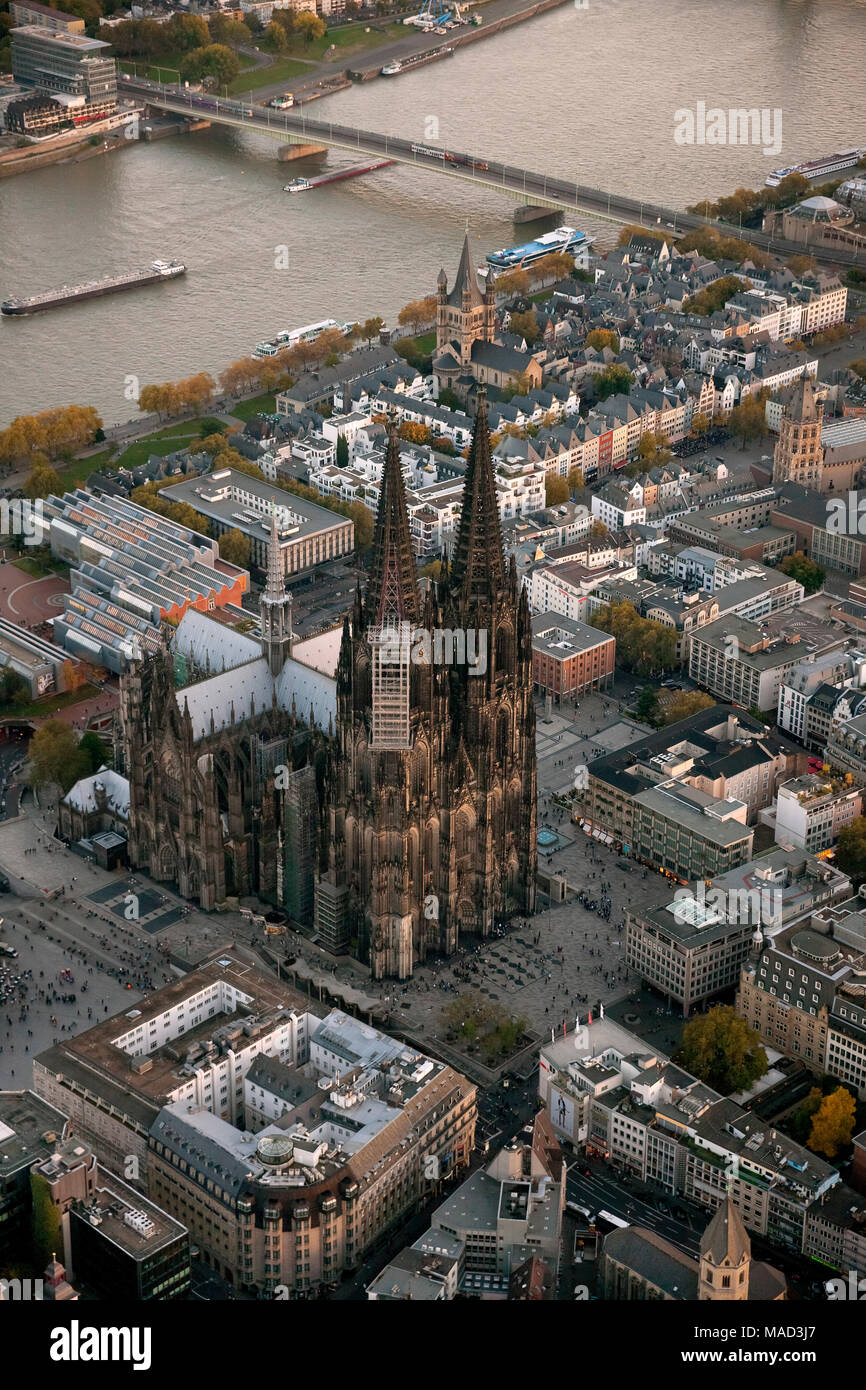 Aerial View Cologne Cathedral Cathedral High Resolution Stock ...