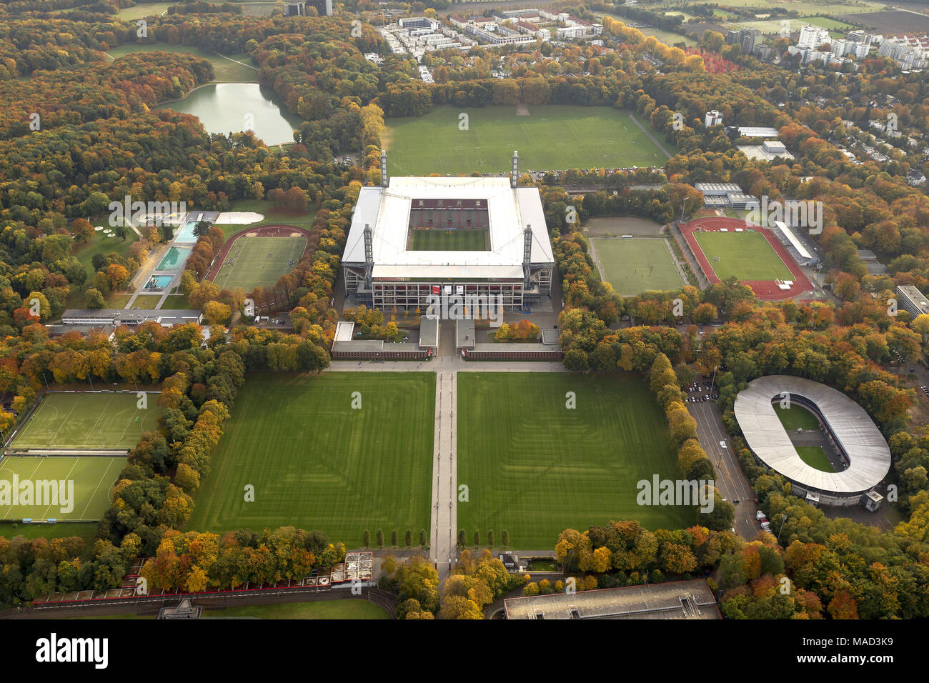 Aerial view, Territorial Energy Stadium, 1.FC Koeln, Rhein Energie ...