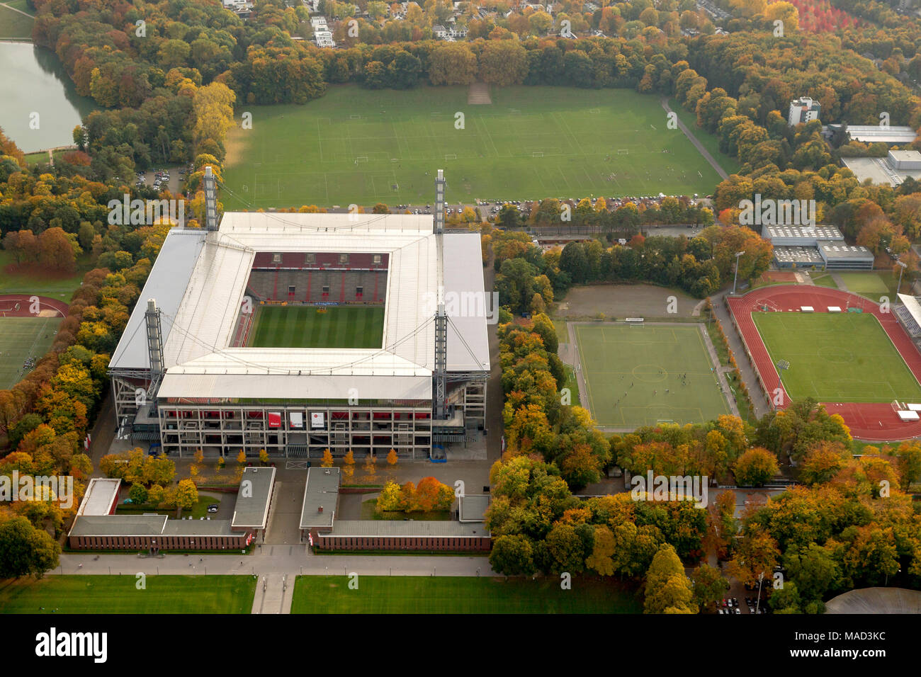 Aerial view, Territorial Energy Stadium, 1.FC Koeln, Rhein Energie ...