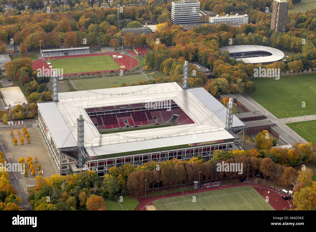 Aerial view, Territorial Energy Stadium, 1.FC Koeln, Rhein Energie ...