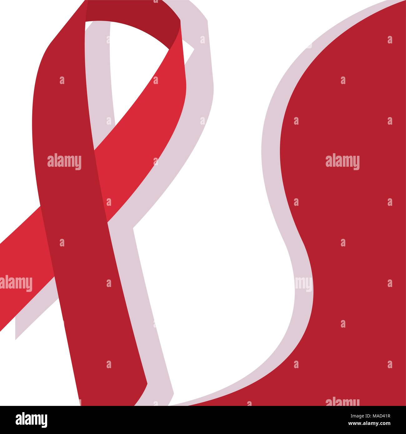 blood donation day red ribbon emblem vector illustration Stock Vector ...
