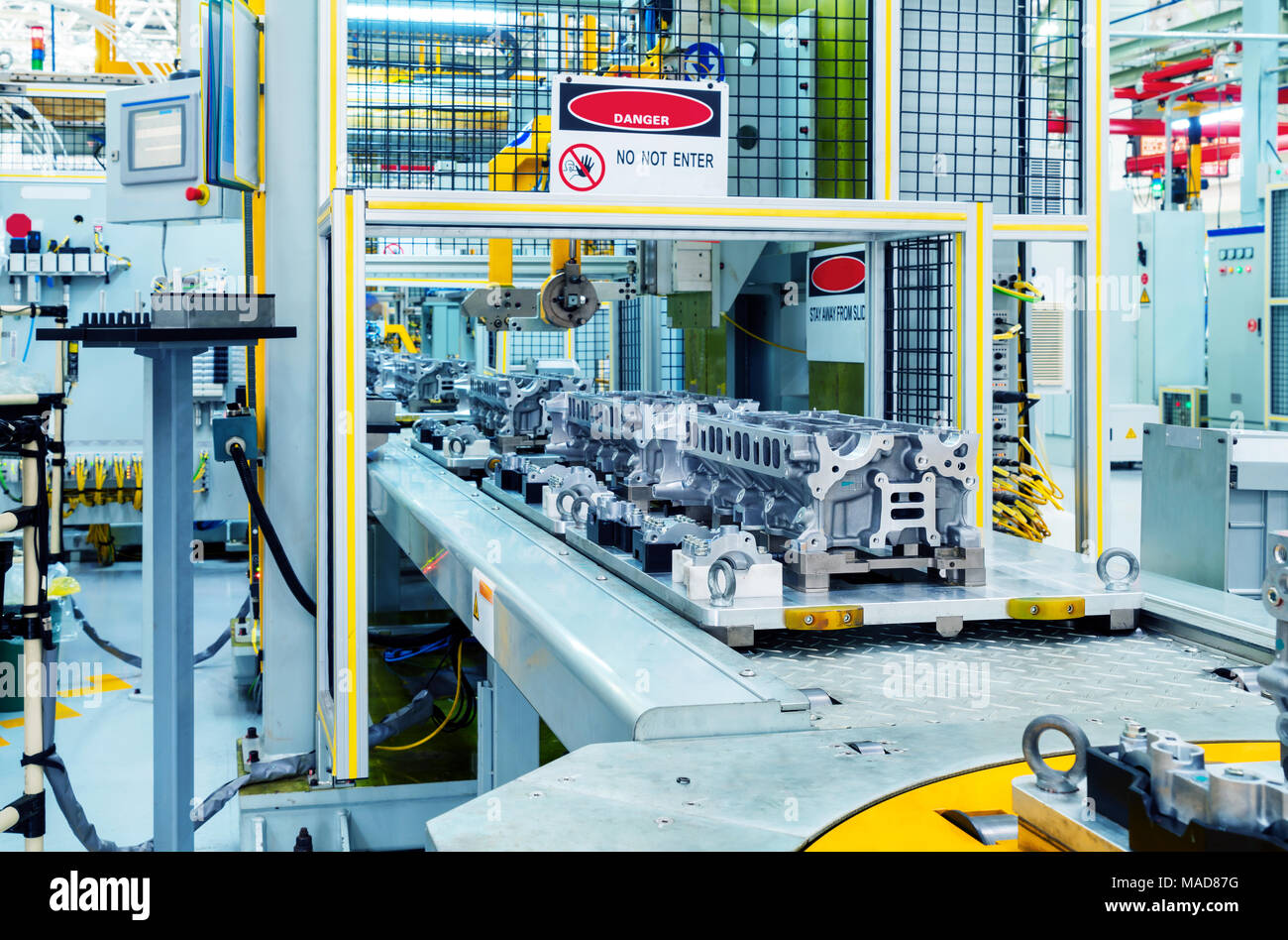 Modern automobile production line, automated production equipment Stock ...