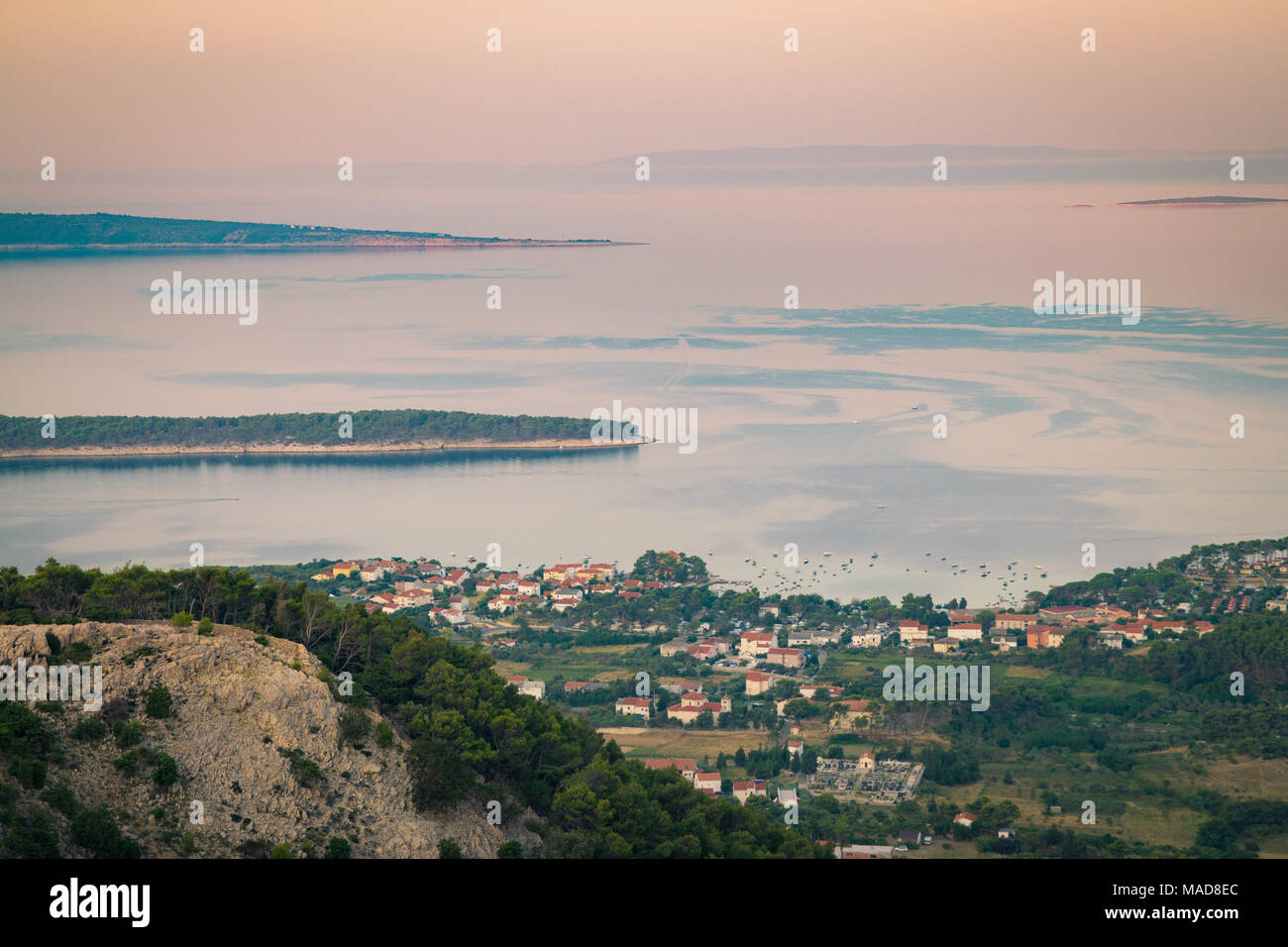 View of the town of Rab, Croatian tourist resort famous for its four ...